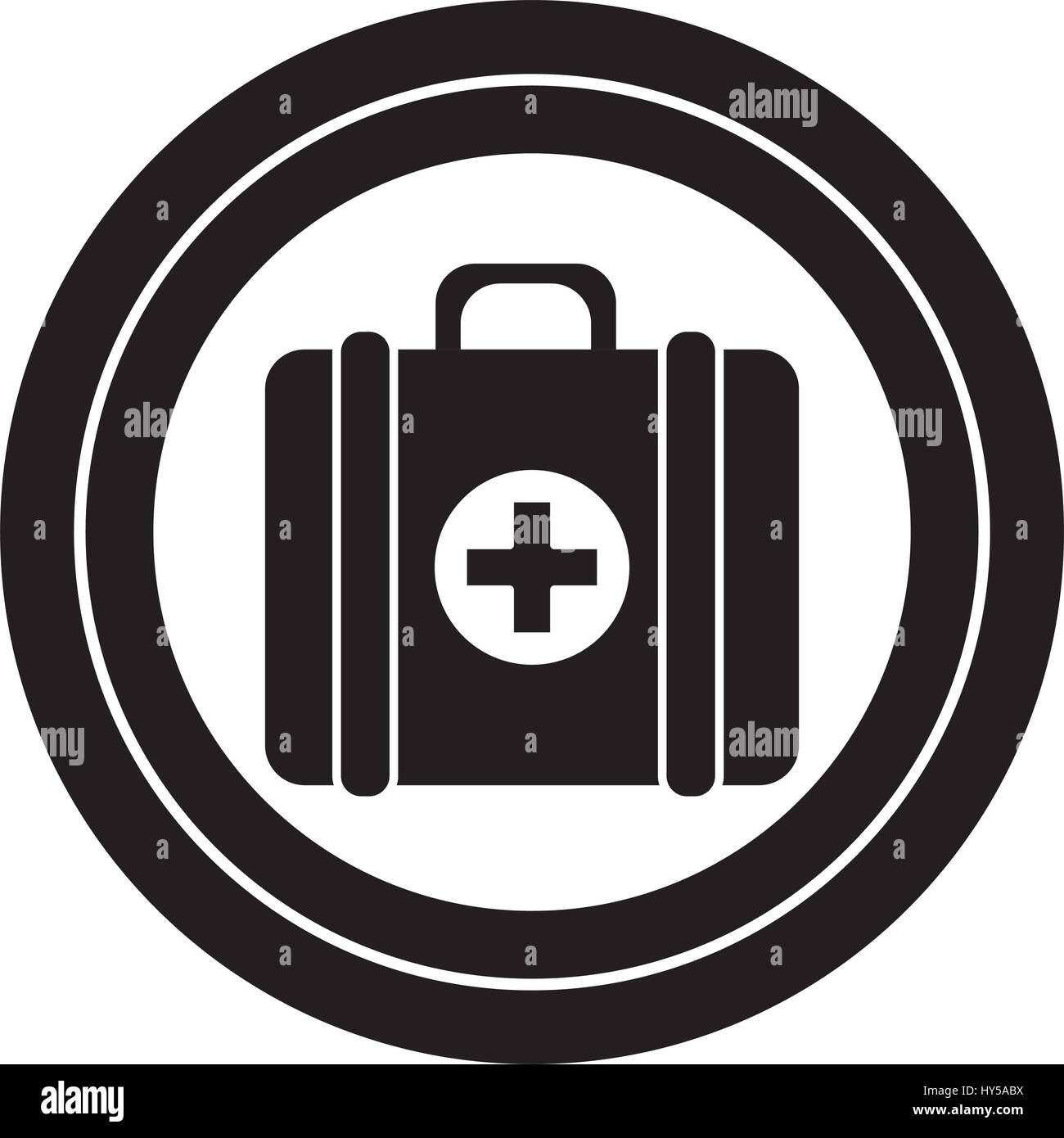 contour sticker first aid kit medications tools Stock Vector Image ...