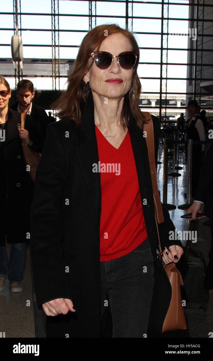 Isabelle Huppert arrives at Los Angeles International Airport Featuring ...