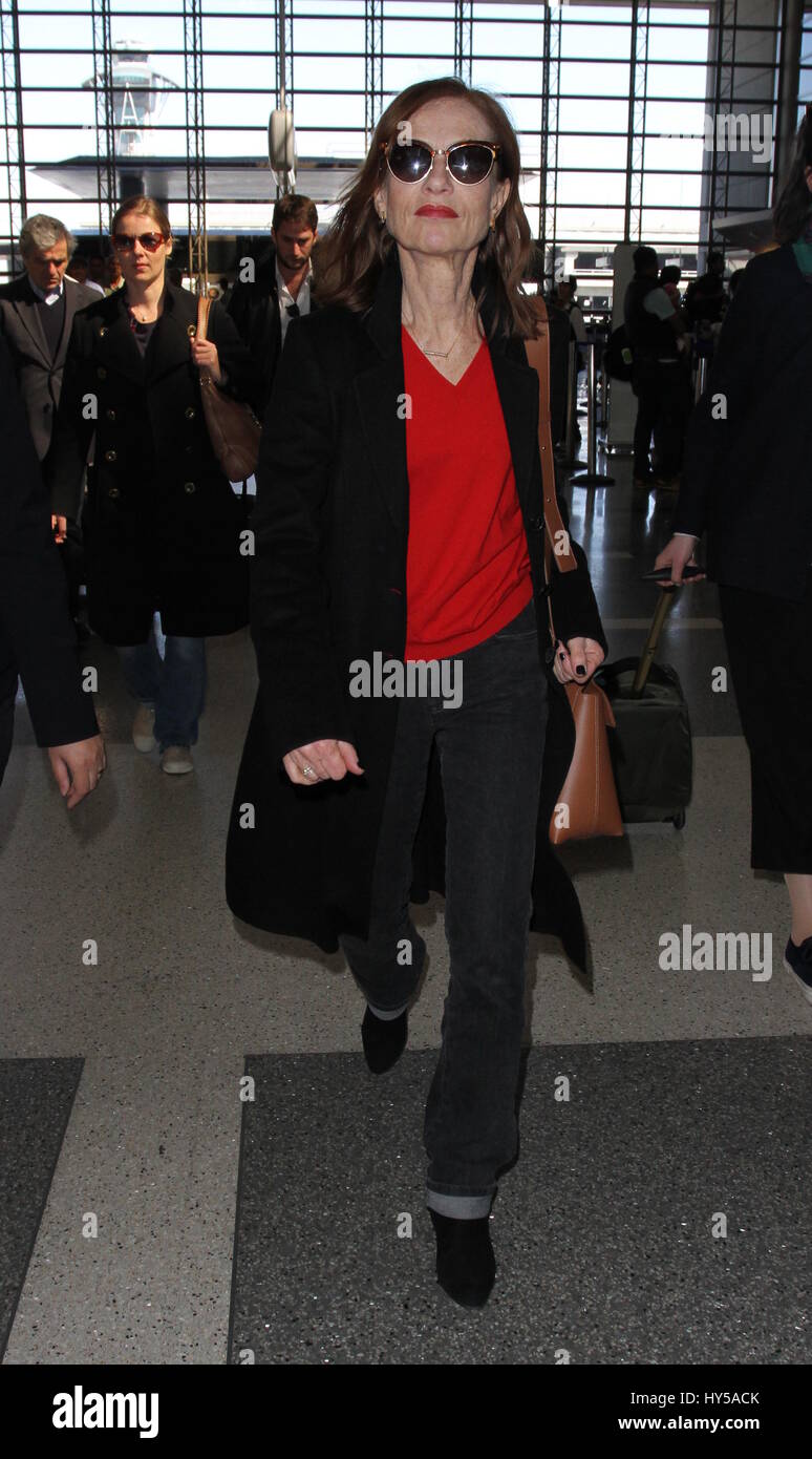 Isabelle Huppert arrives at Los Angeles International Airport Featuring ...