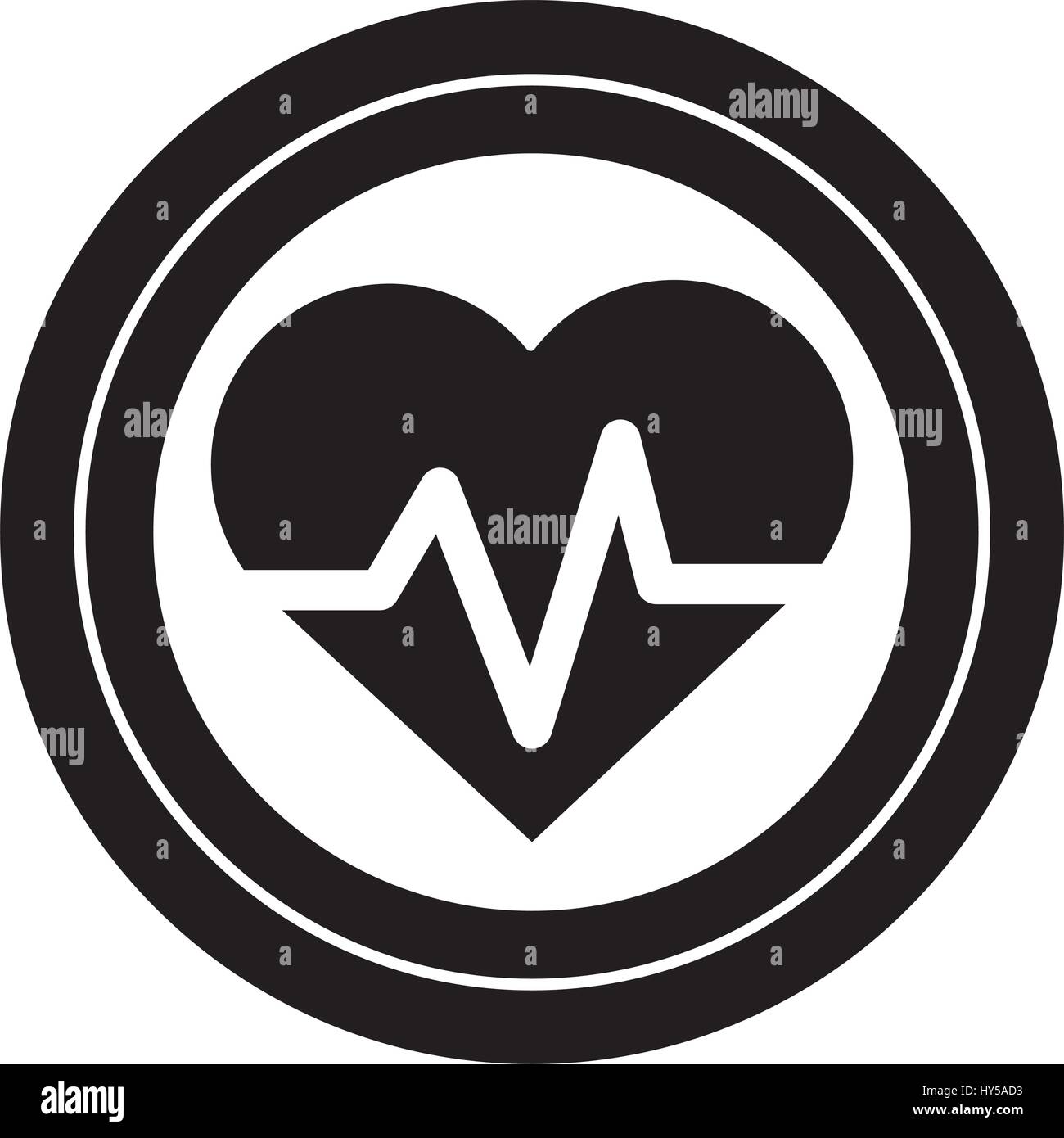 Sticker heartbeat cardio vital sign hi-res stock photography and images ...