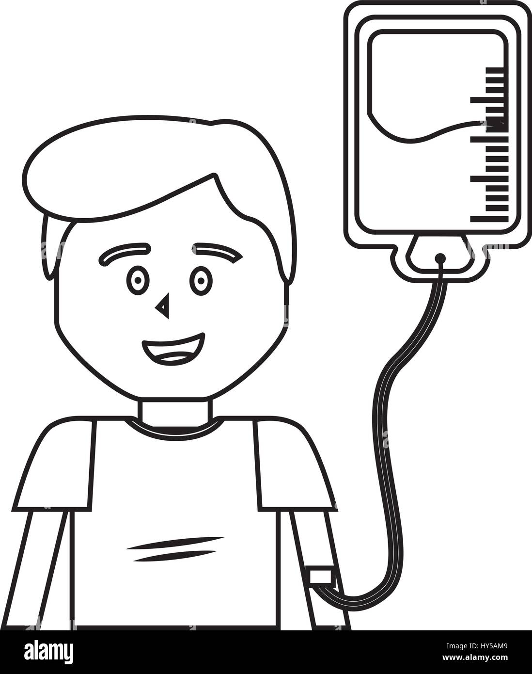 figure man donating blood icon Stock Vector Image & Art - Alamy