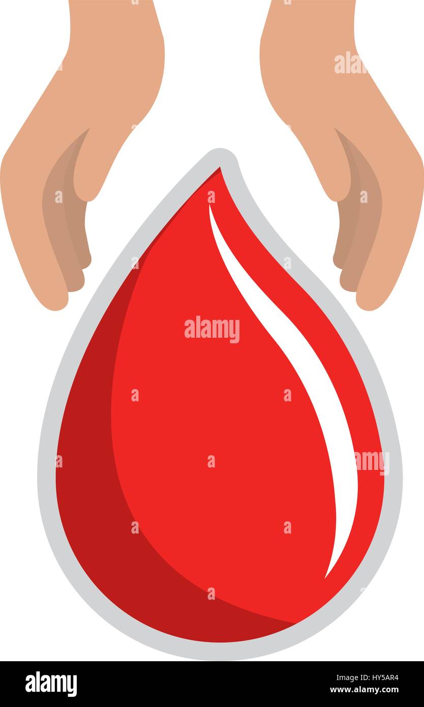 hands with blood drop, donation symbol Stock Vector Image & Art - Alamy