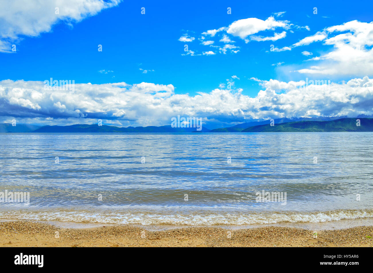 Beautiful Lake Scene – Relaxing Background - Lake Prespa, Macedonia ...
