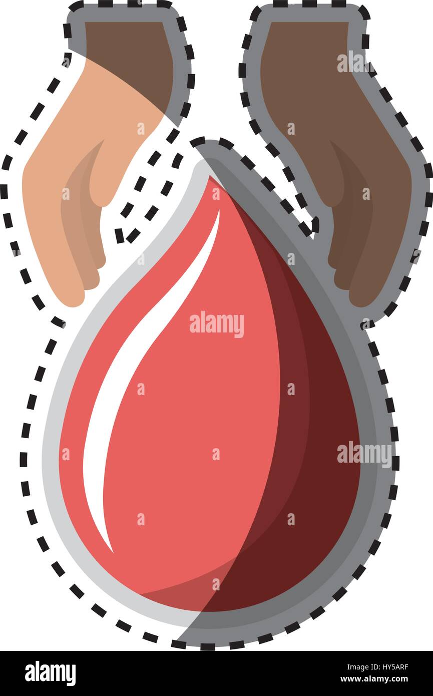 hands with blood drop, donation symbol Stock Vector Image & Art - Alamy