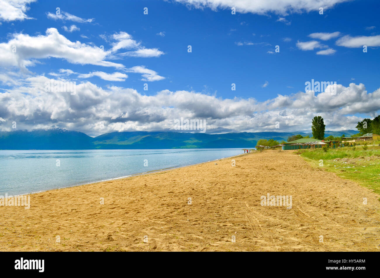 Beach, Lake Prespa, Macedonia Stock Photo - Alamy