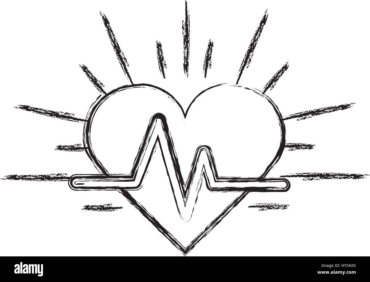 silhouette heartbeat cardio vital sign Stock Vector Image & Art - Alamy