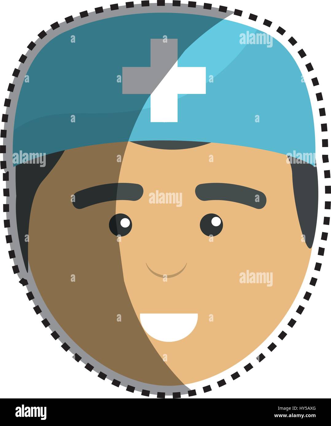 medical man doctor with surgical cap Stock Vector Image & Art - Alamy