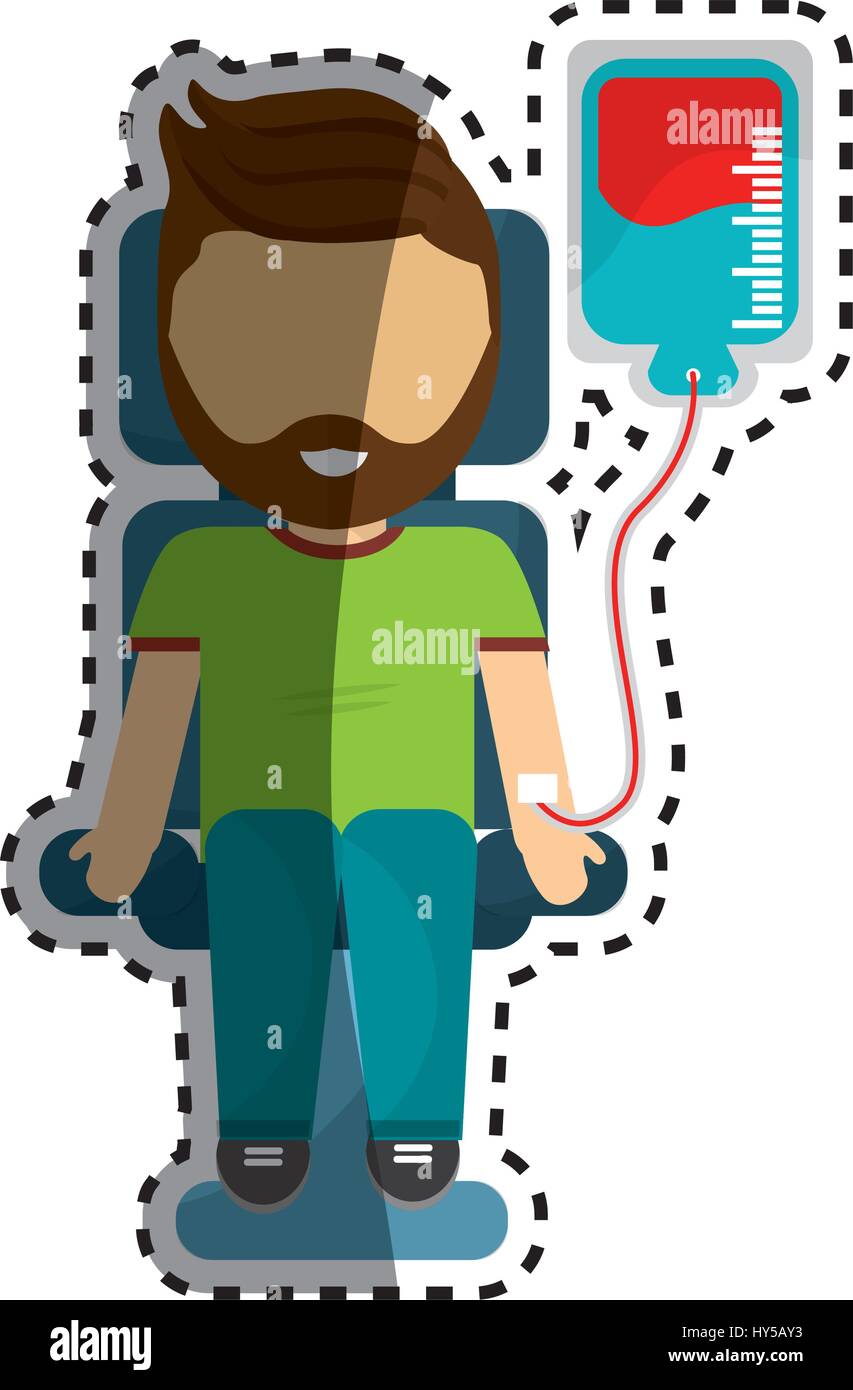 man donating blood with beard Stock Vector Image & Art - Alamy