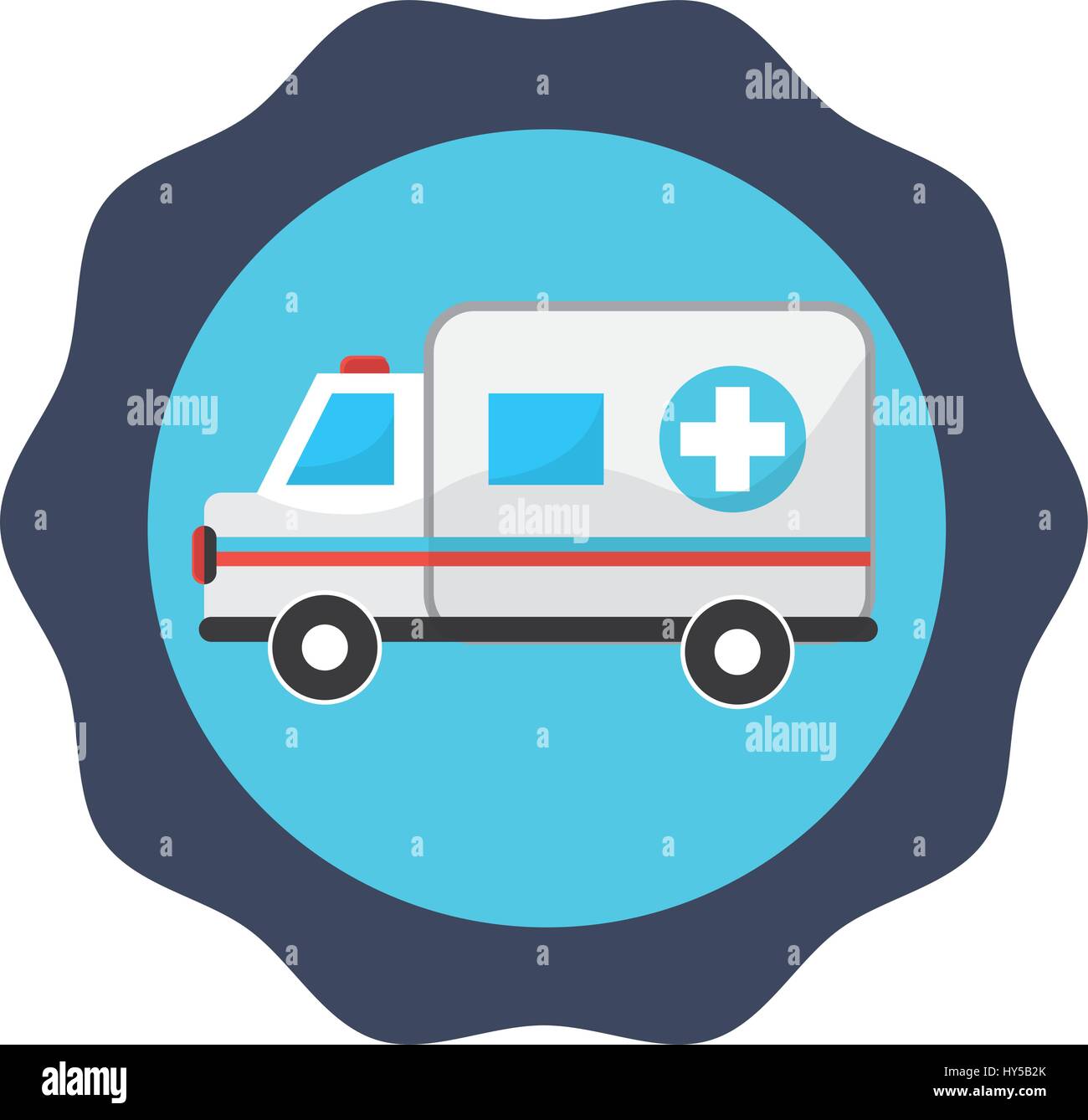 sticker ambulance emergency care life Stock Vector Image & Art - Alamy