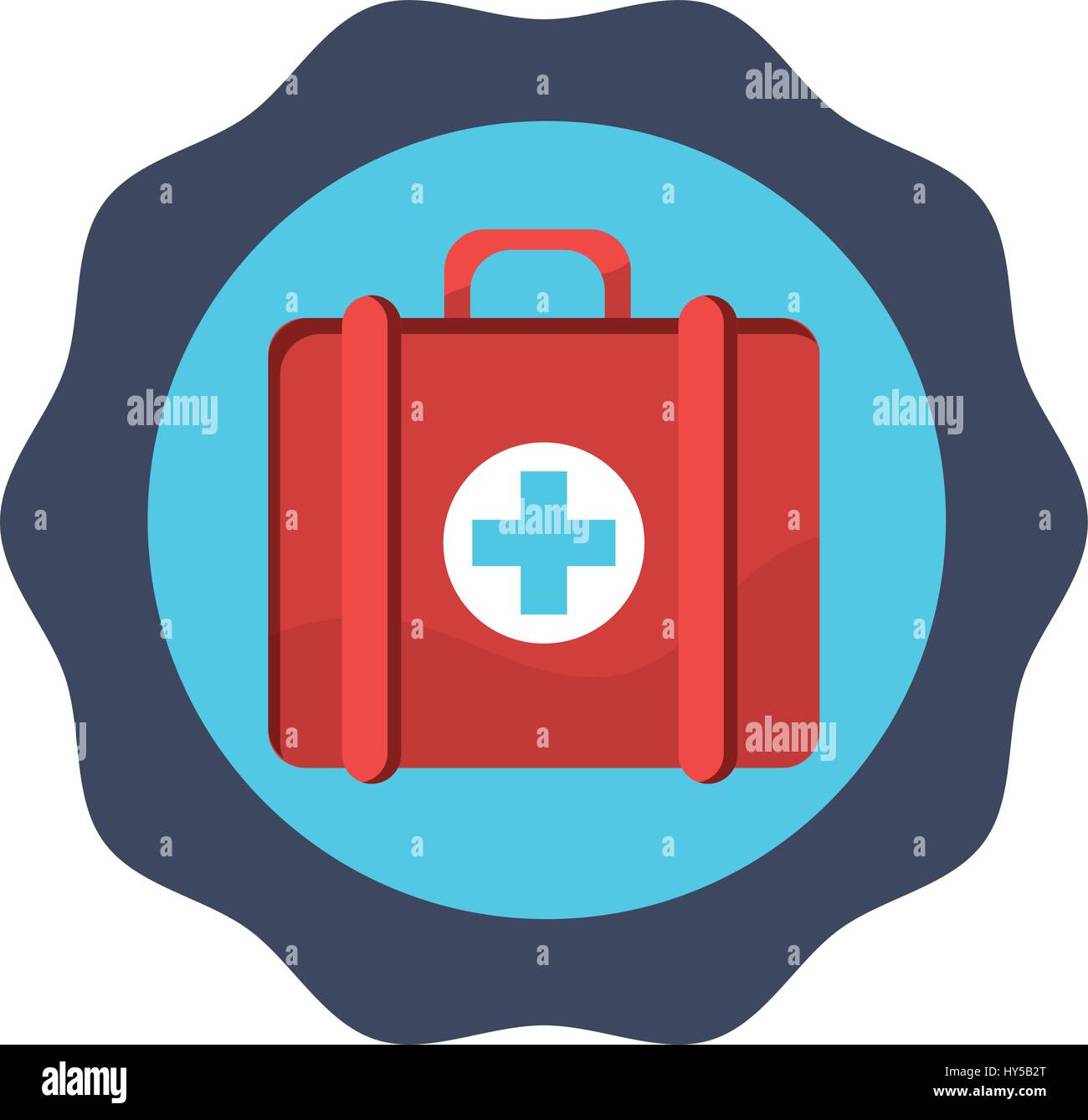 sticker red first aid kit medications tools Stock Vector Image & Art ...