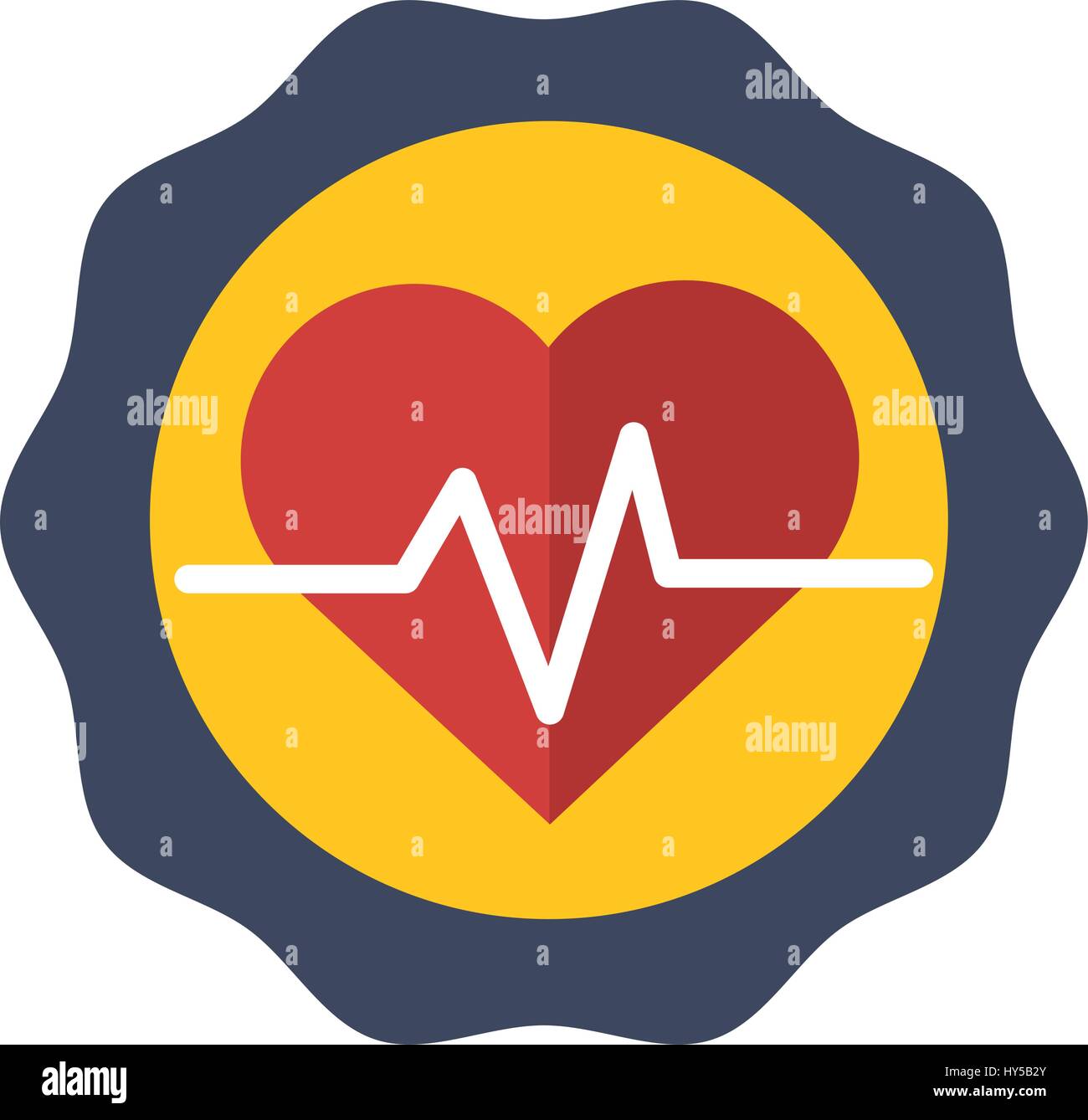 Sticker heartbeat cardio vital sign hi-res stock photography and images ...