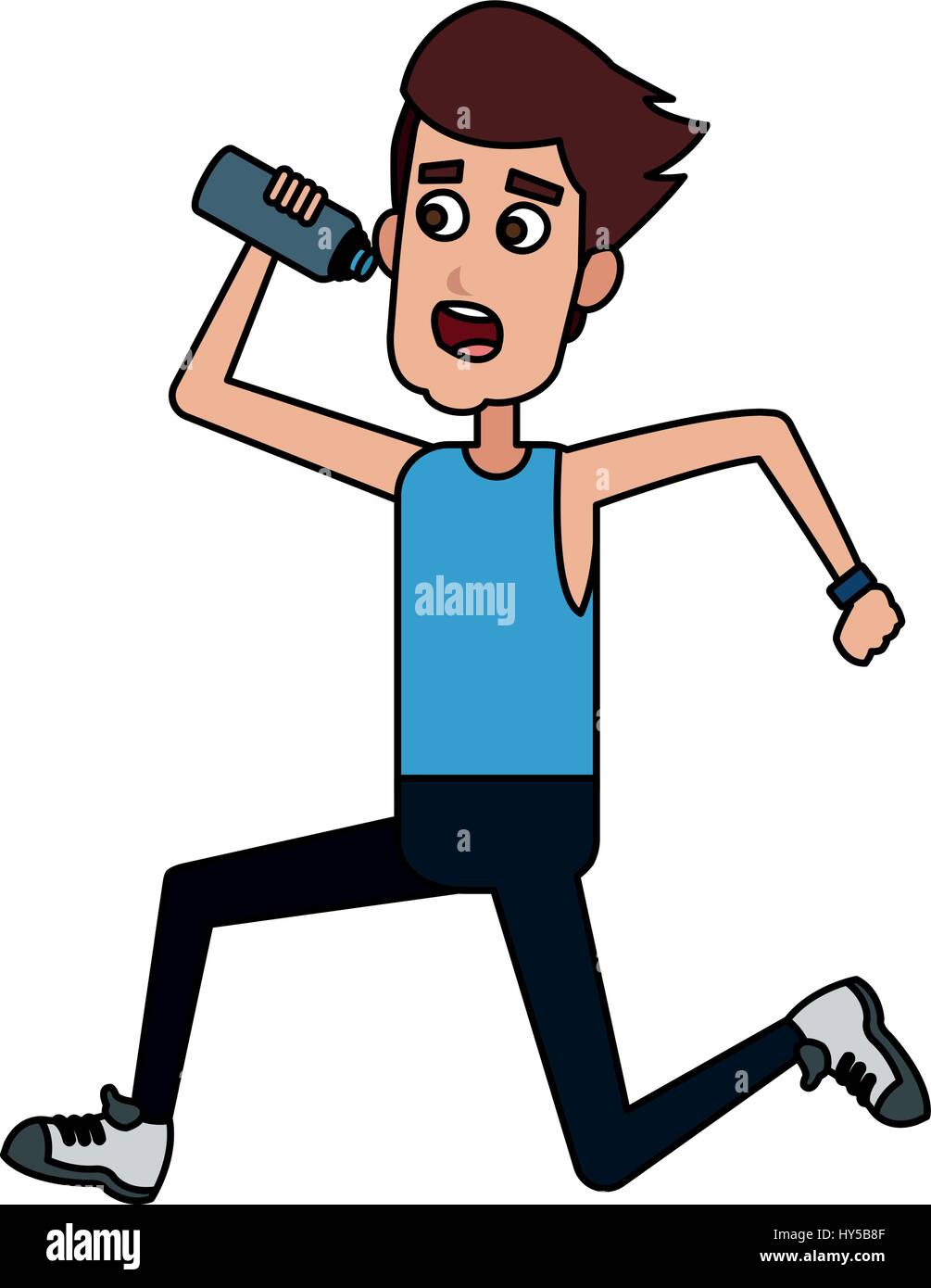 man drinking water while running icon image Stock Vector Image & Art ...
