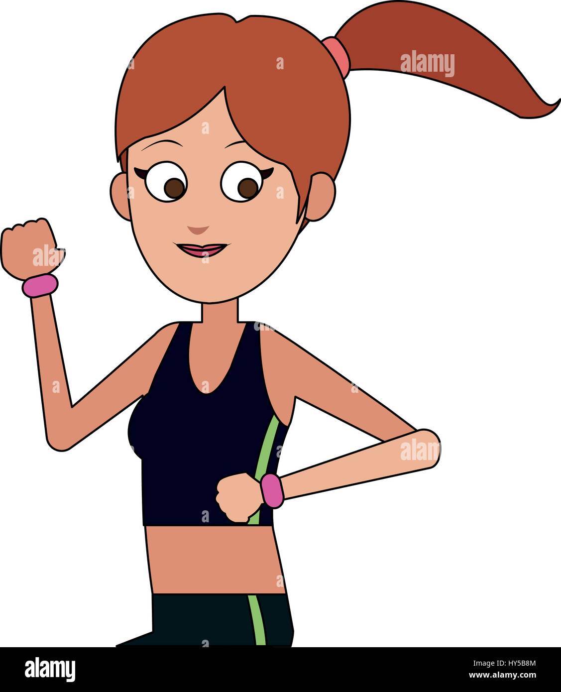 happy woman running cartoon icon image Stock Vector Image & Art - Alamy