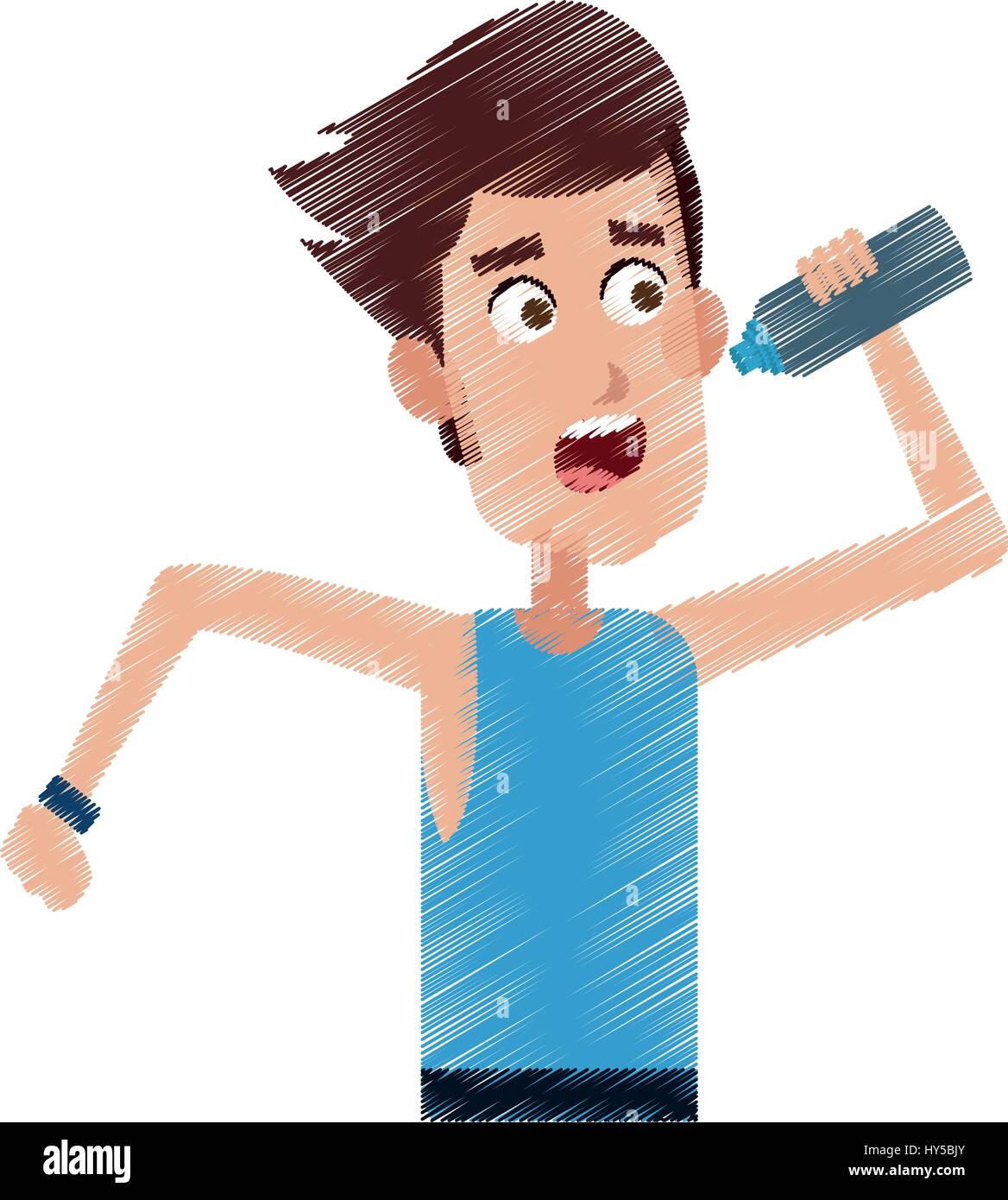 man drinking water while running icon image Stock Vector Image & Art ...