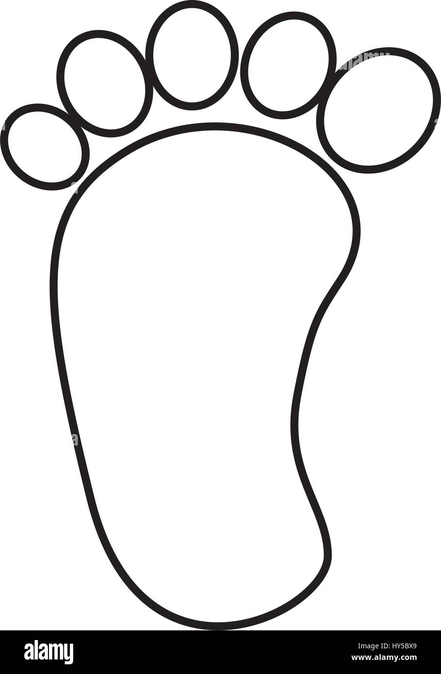 Left Footprint Outline