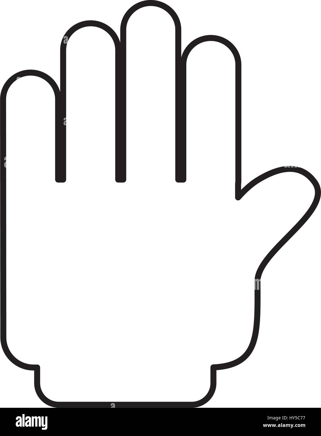 hand human stop silhouette isolated icon vector illustration design ...