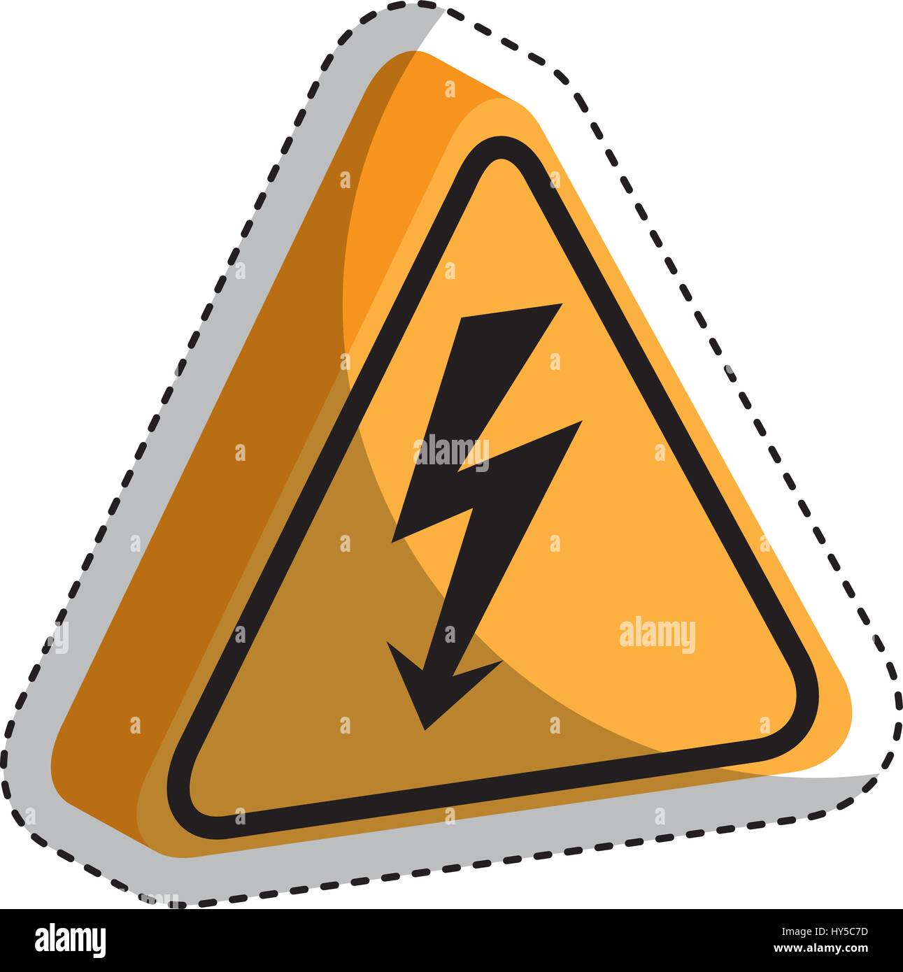 triangle caution signal icon vector illustration design Stock Vector ...