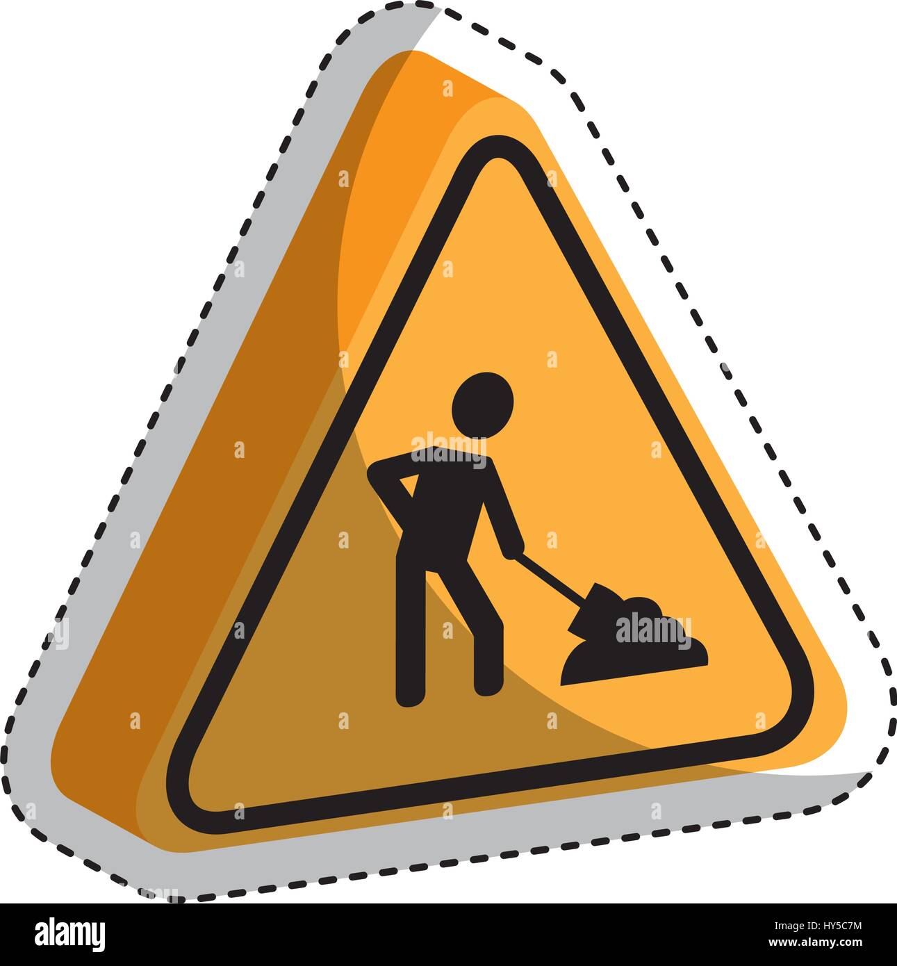 triangle caution signal icon vector illustration design Stock Vector ...
