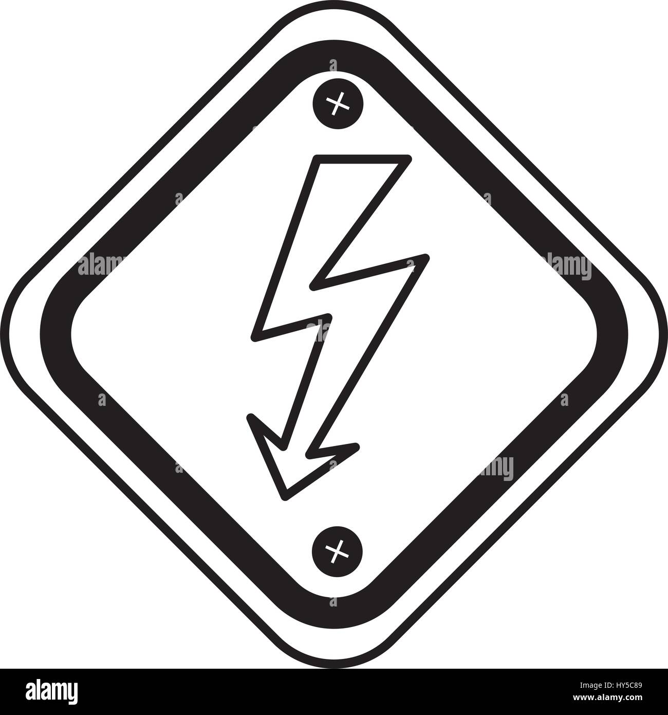 diamond caution sign icon vector illustration design Stock Vector Image ...