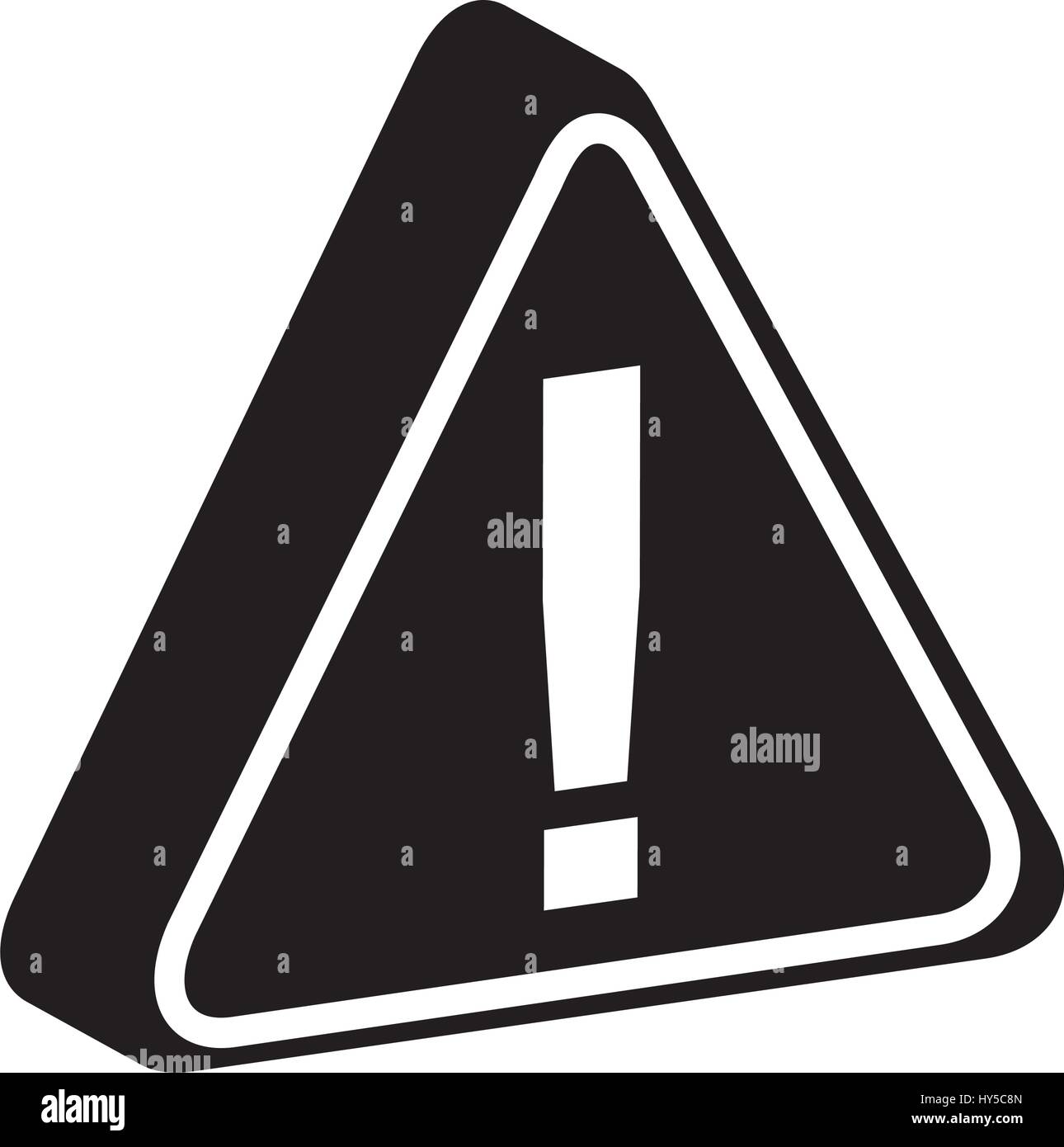 triangle caution signal icon vector illustration design Stock Vector ...