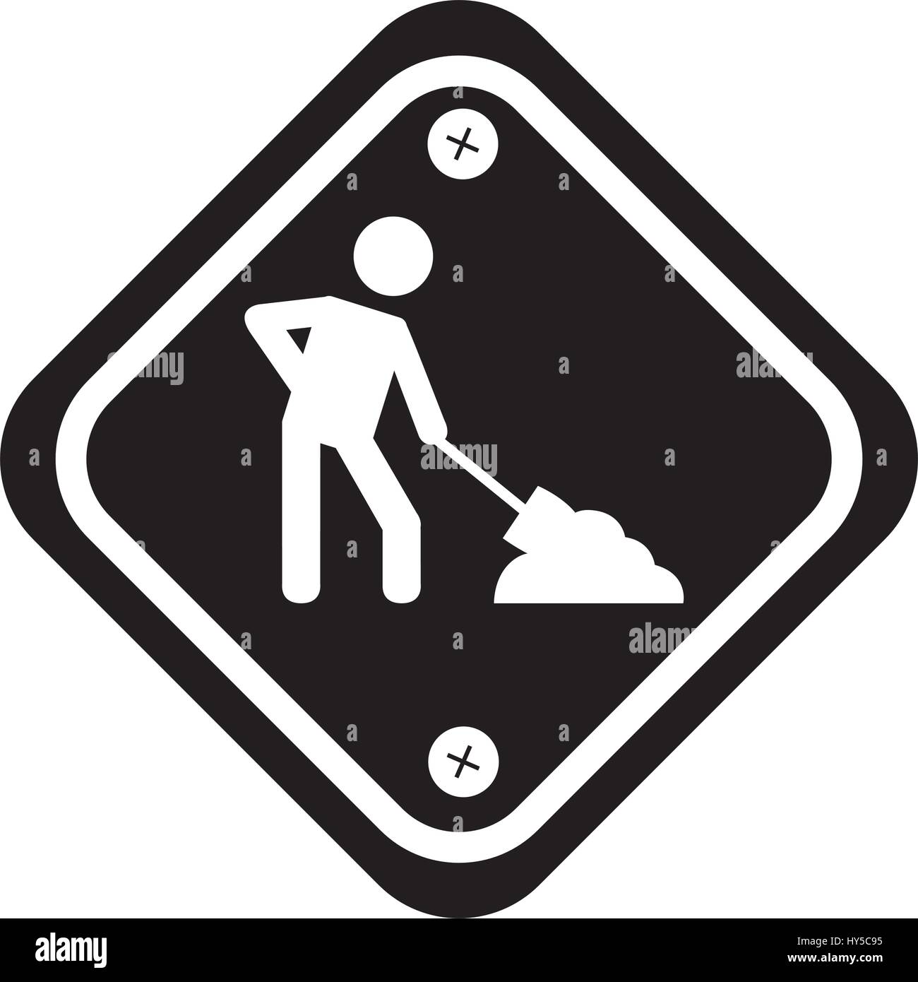 diamond caution sign icon vector illustration design Stock Vector Image ...