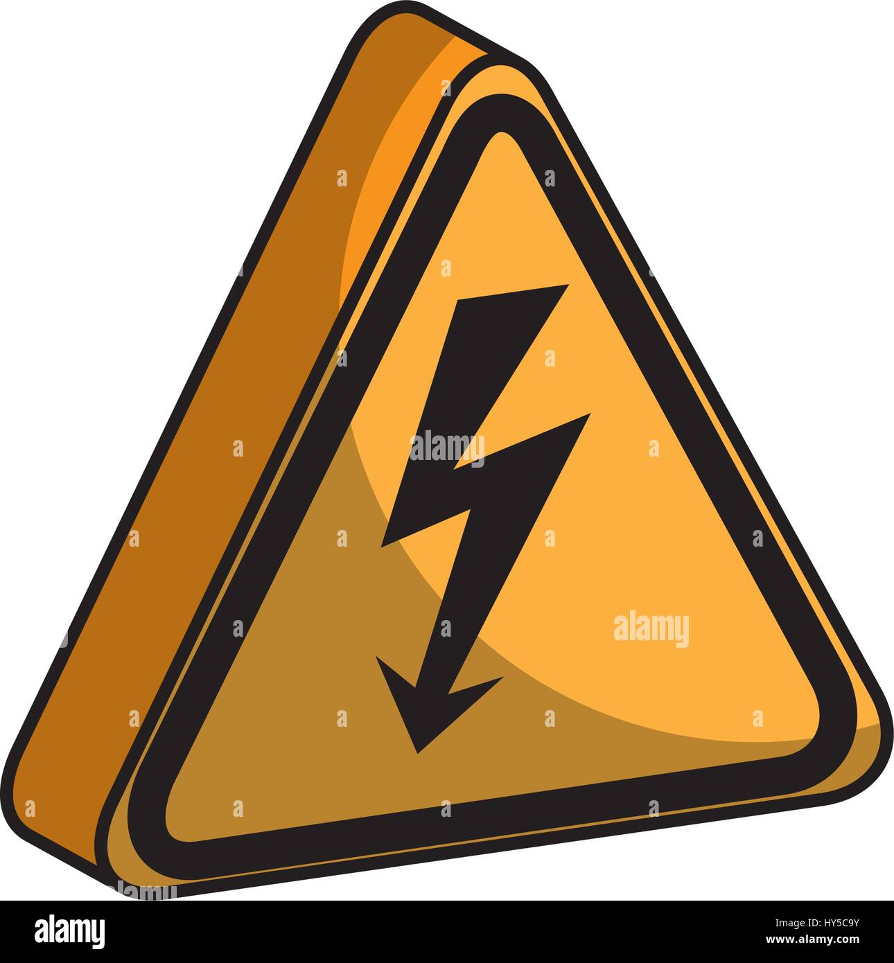 triangle caution signal icon vector illustration design Stock Vector ...