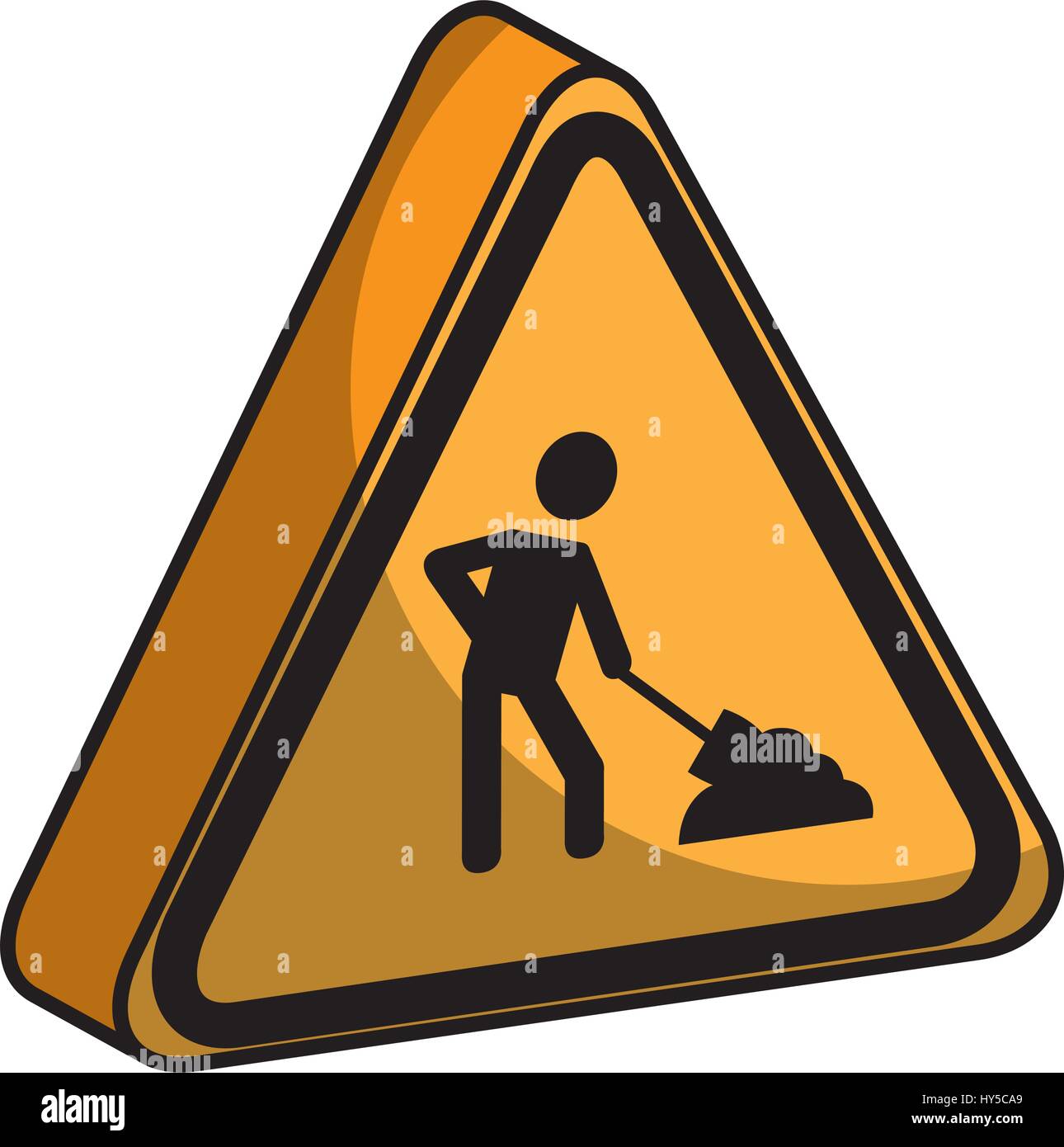 triangle caution signal icon vector illustration design Stock Vector ...