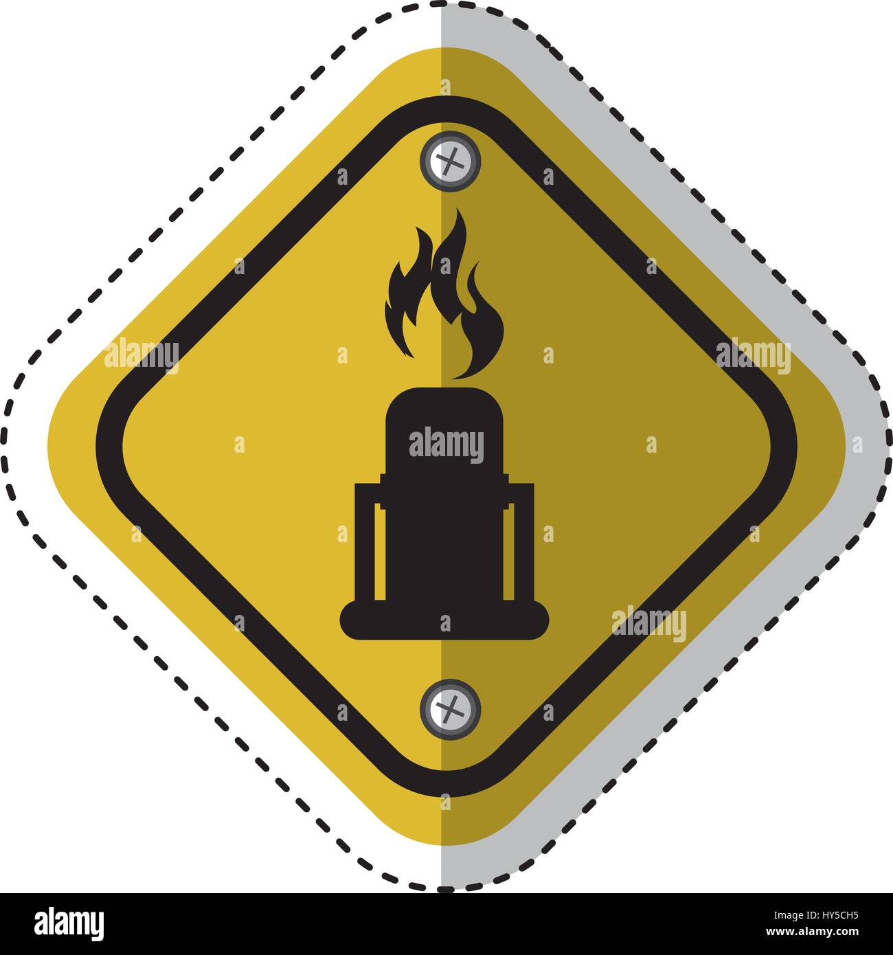 diamond caution sign icon vector illustration design Stock Vector Image ...