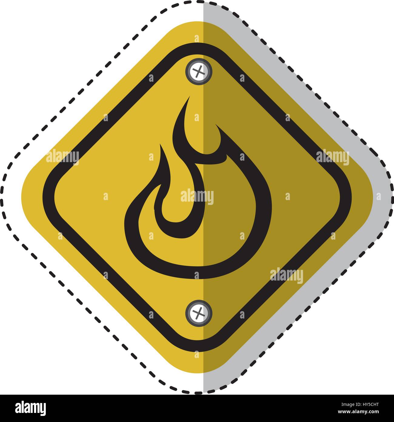 diamond caution sign icon vector illustration design Stock Vector Image ...