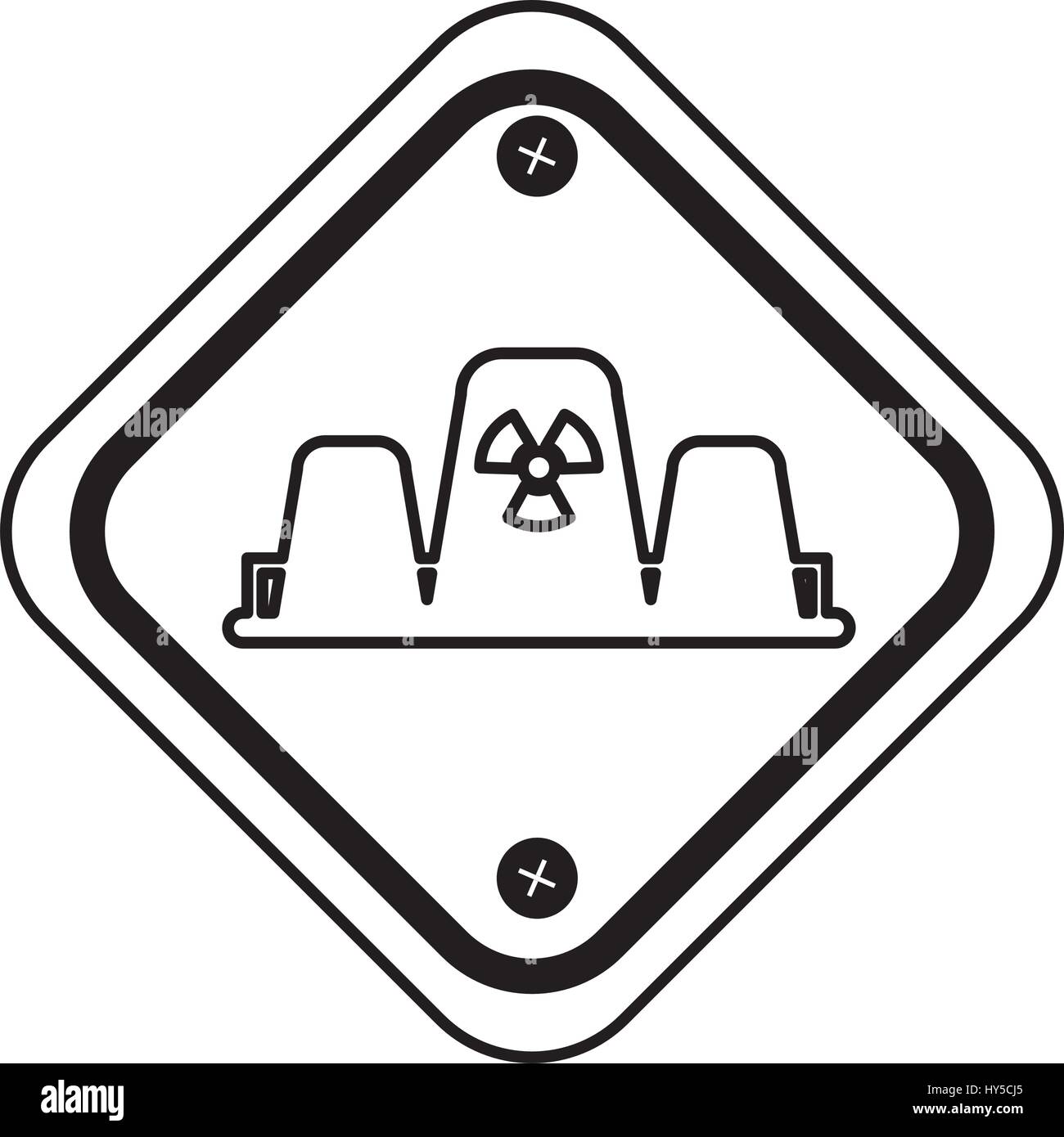 diamond caution sign icon vector illustration design Stock Vector Image ...