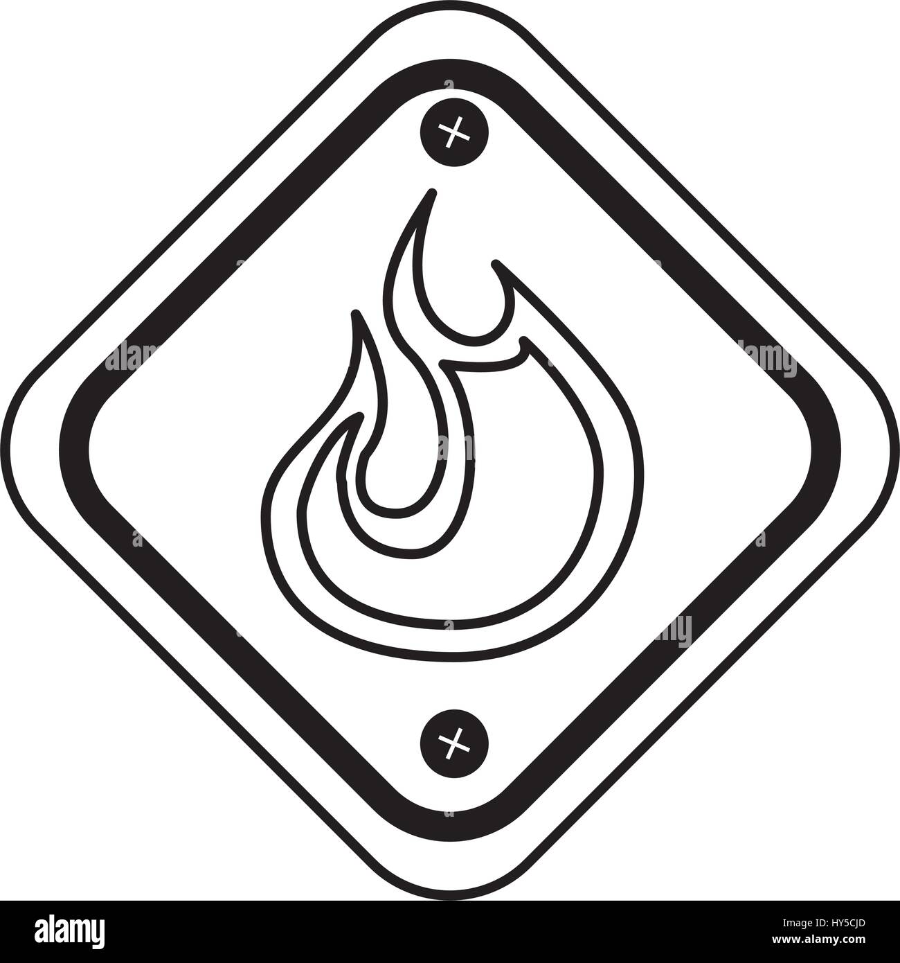 diamond caution sign icon vector illustration design Stock Vector Image ...