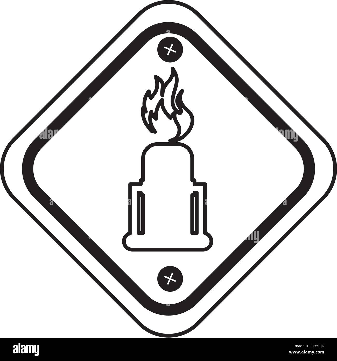 diamond caution sign icon vector illustration design Stock Vector Image ...