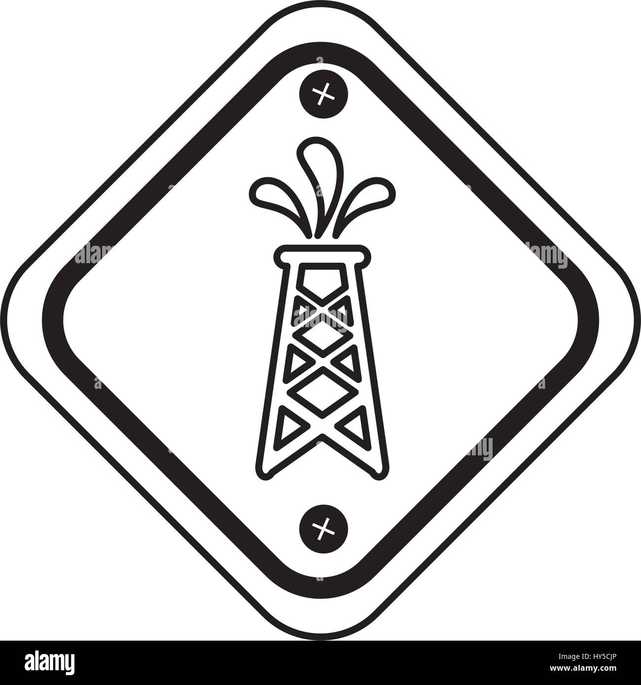 diamond caution sign icon vector illustration design Stock Vector Image ...