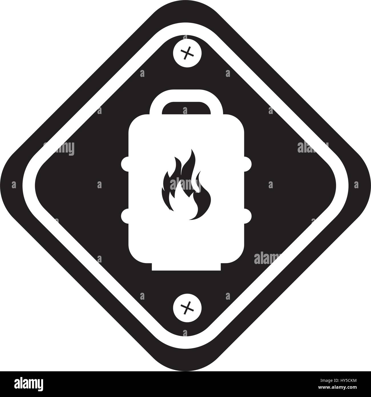 diamond caution sign icon vector illustration design Stock Vector Image ...