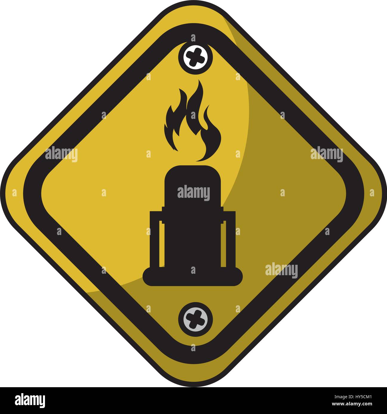 diamond caution sign icon vector illustration design Stock Vector Image ...