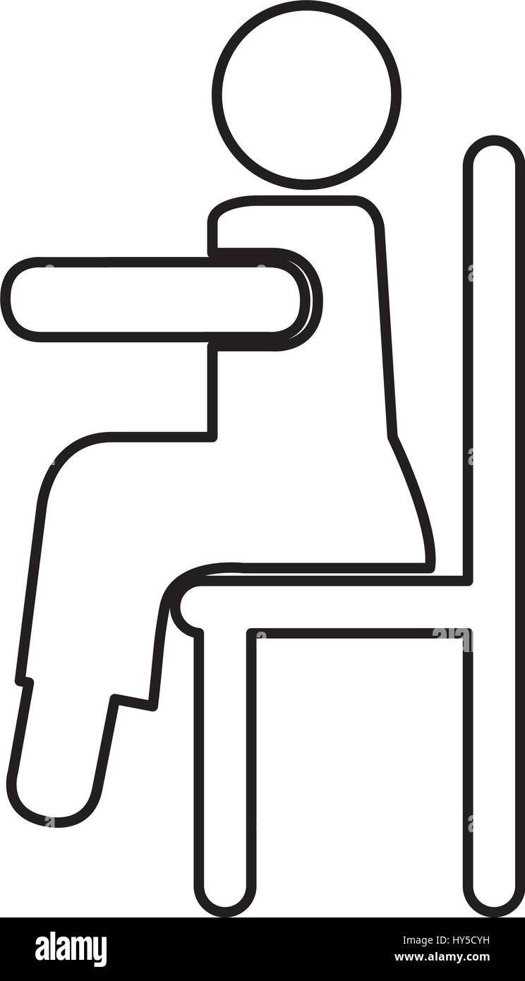 woman seated silhouette emblem icon vector illustration design Stock ...