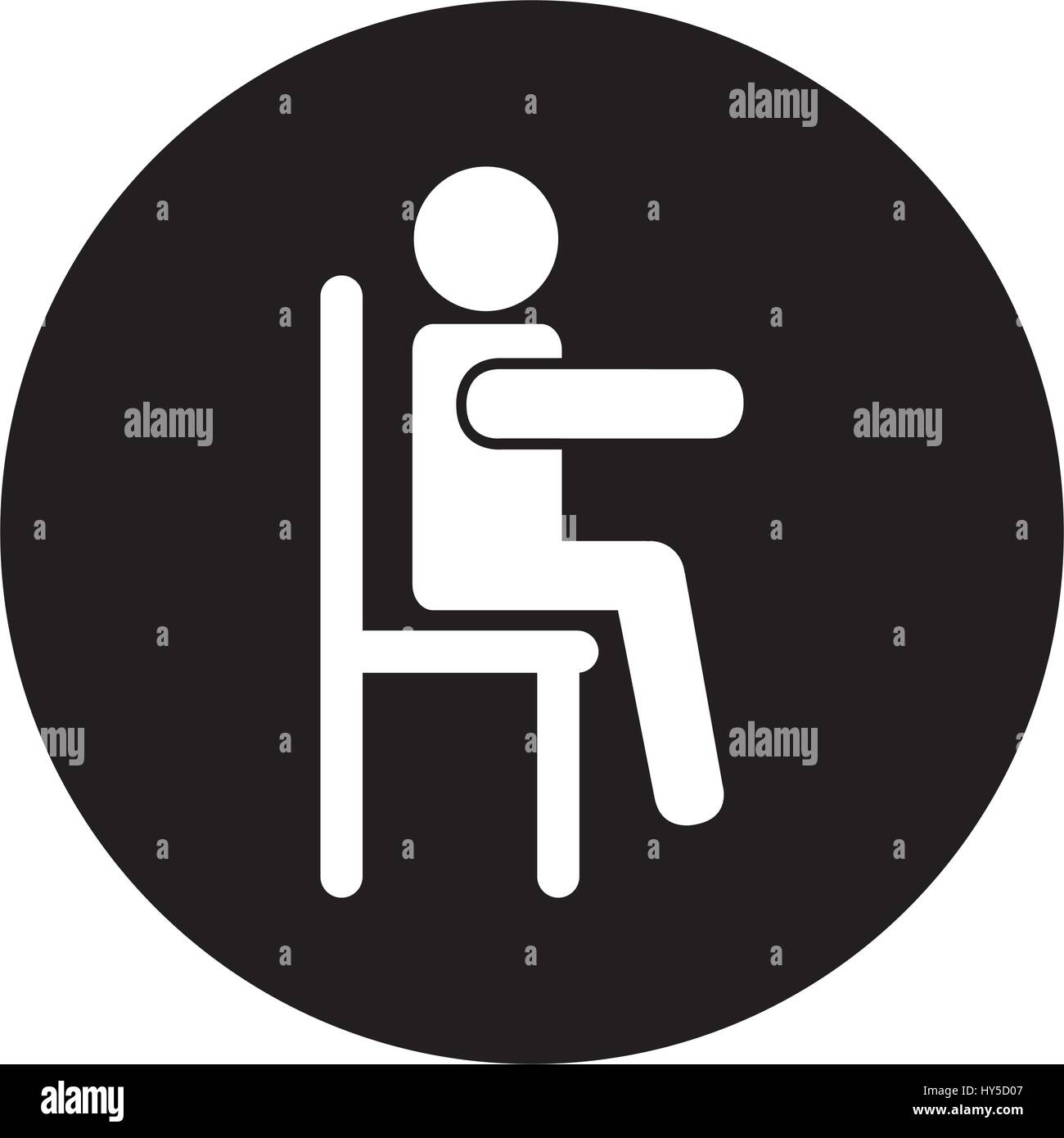 man seated silhouette emblem icon vector illustration design Stock ...