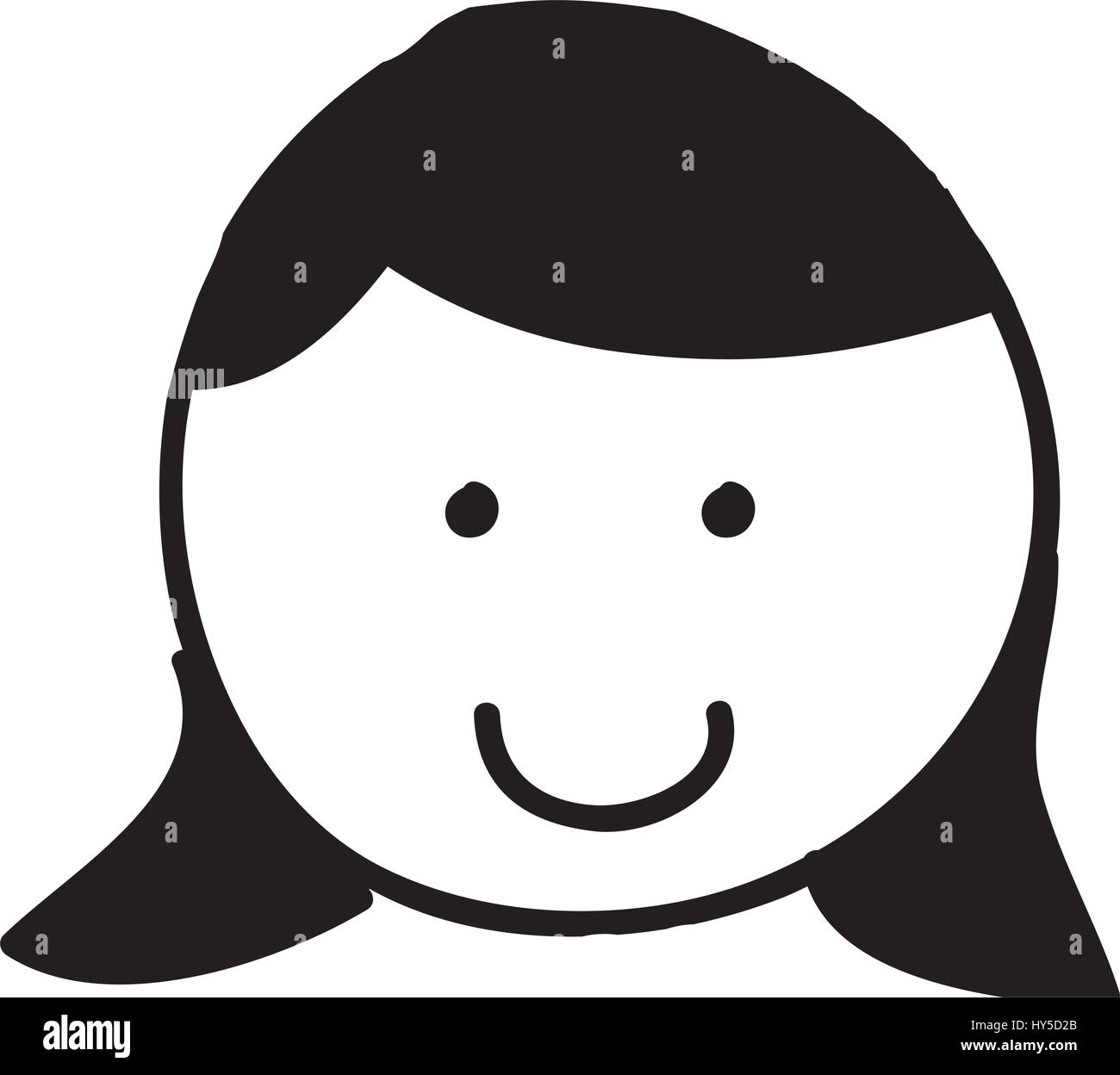 little girl character icon vector illustration design Stock Vector ...