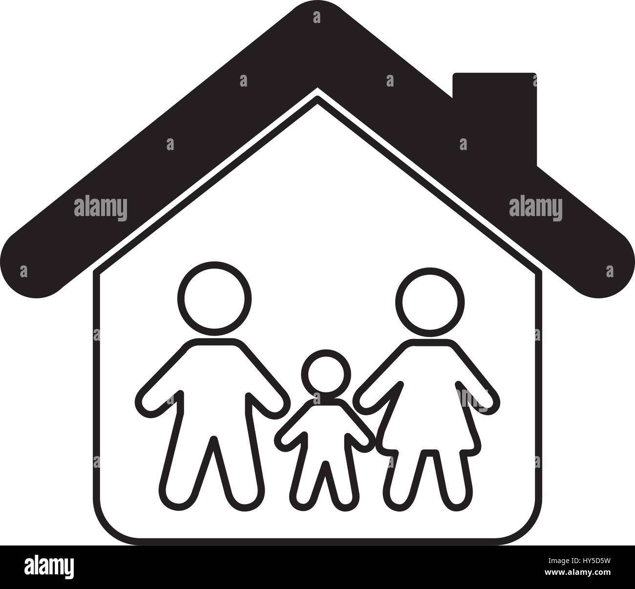 family insurance silhouette icon vector illustration design Stock ...