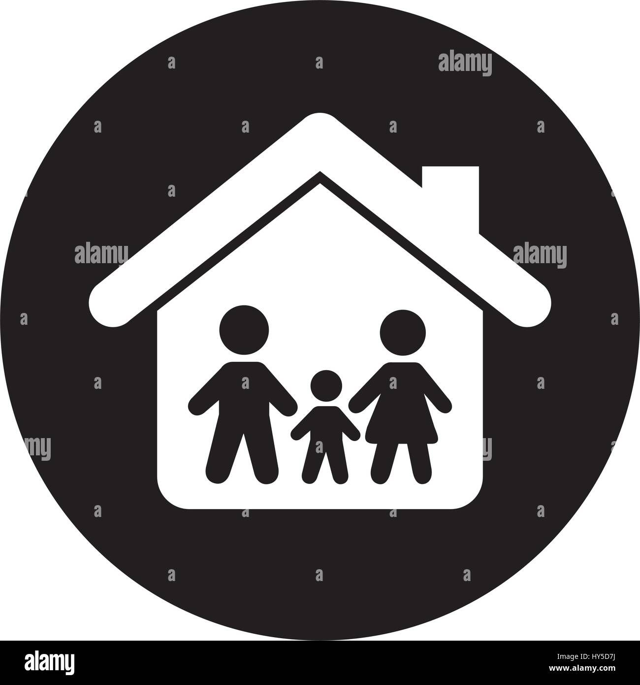 family insurance silhouette icon vector illustration design Stock ...