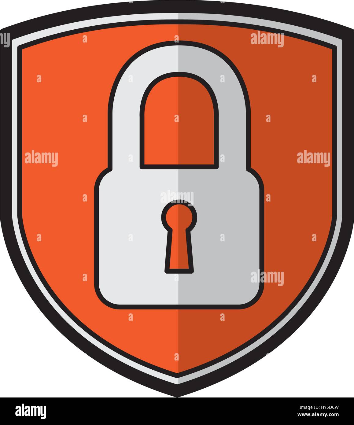 shield insurance with padlock isolated icon vector illustration design ...