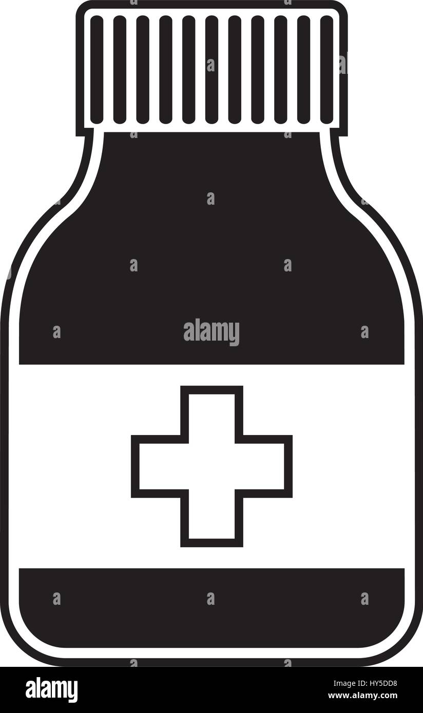 bottle drugs isolated icon vector illustration design Stock Vector ...