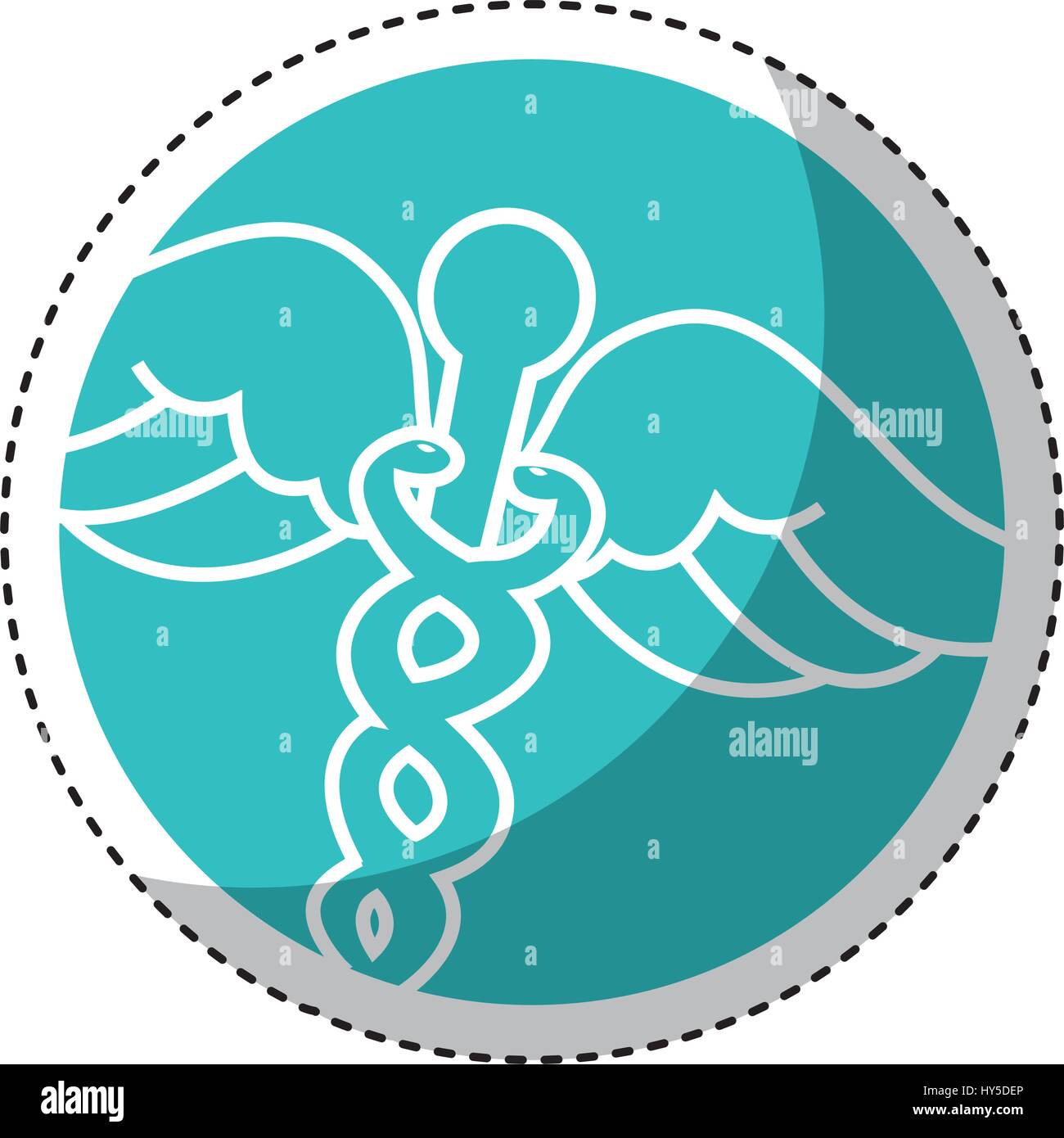 caduceus symbol isolated icon vector illustration design Stock Vector ...