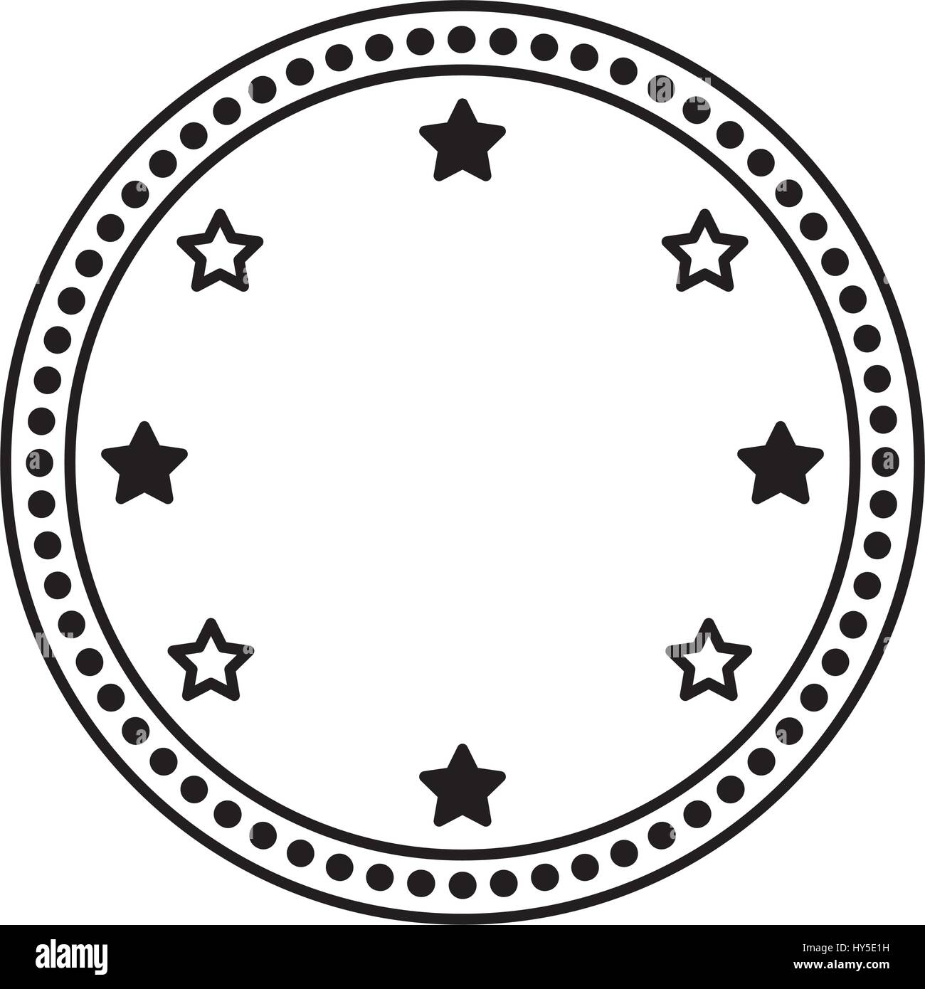 circle seal stamp frame vector illustration design Stock Vector Image ...