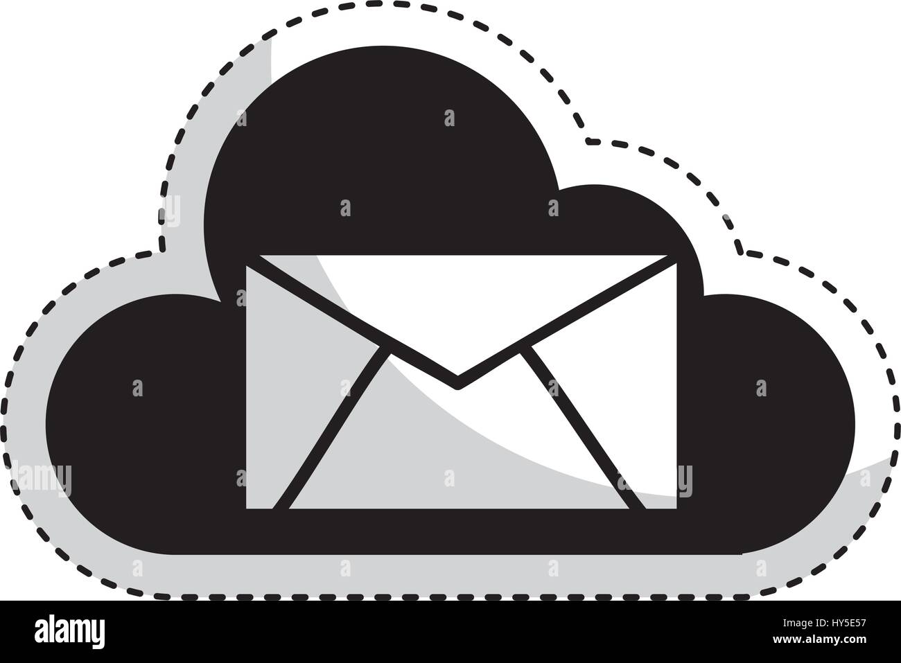 cloud computing with envelope Stock Vector Image & Art - Alamy