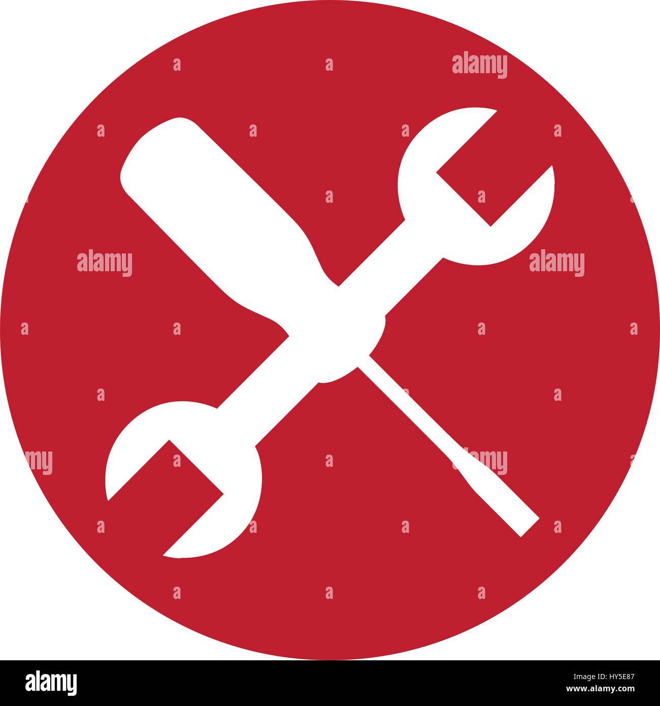 wrench and screwdriver mechanic tools icon Stock Vector Image & Art - Alamy