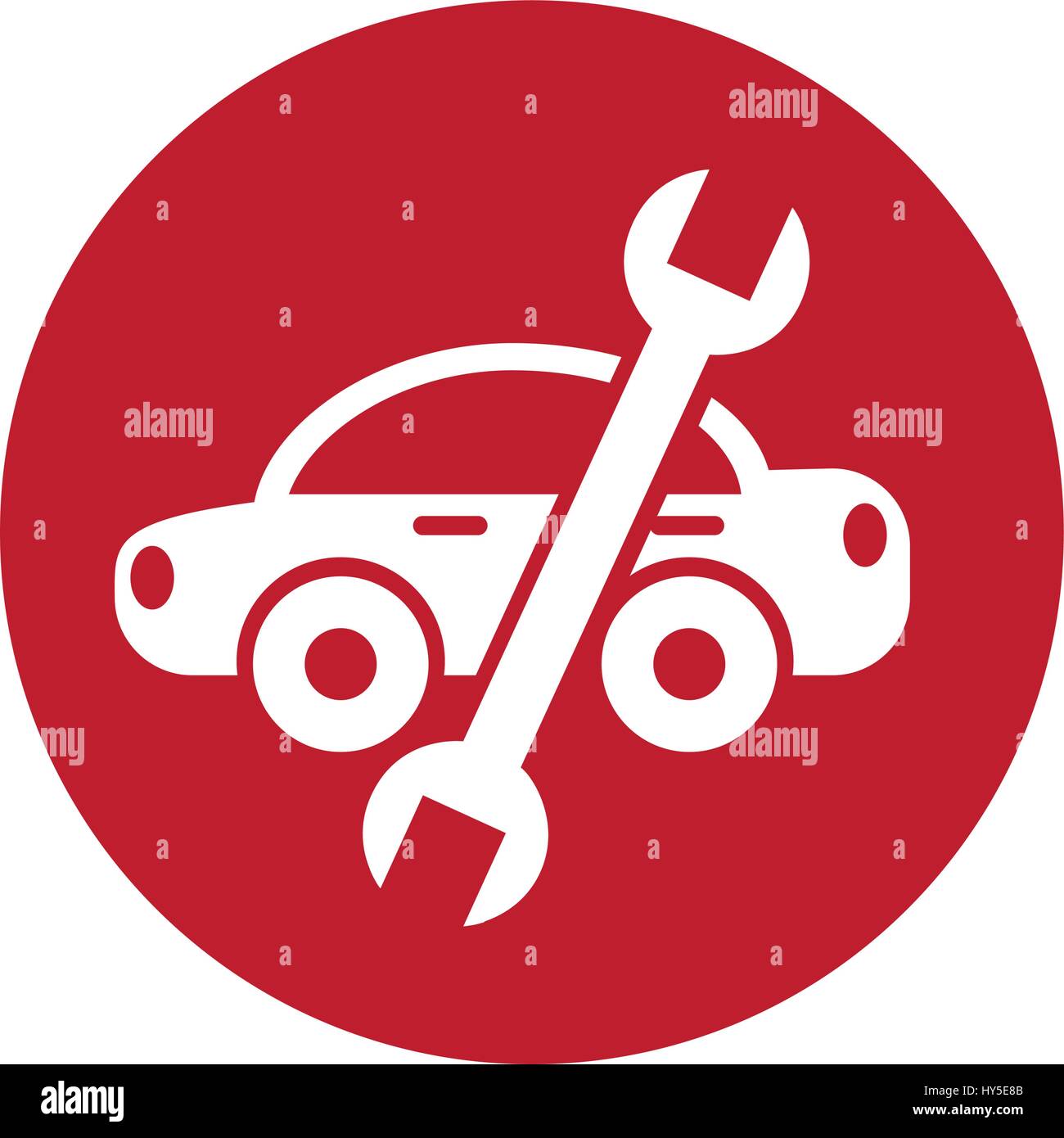 car with wrench mechanic tool icon Stock Vector Image & Art - Alamy