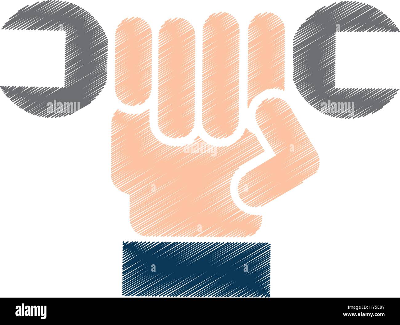 hand with wrench mechanic tool icon vector illustration design Stock ...