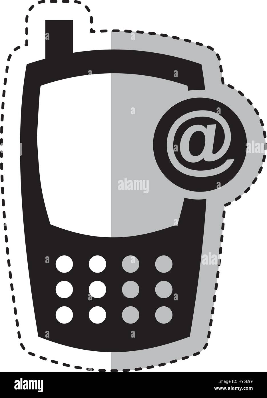 cellphone with arroba device isolated icon Stock Vector Image & Art - Alamy