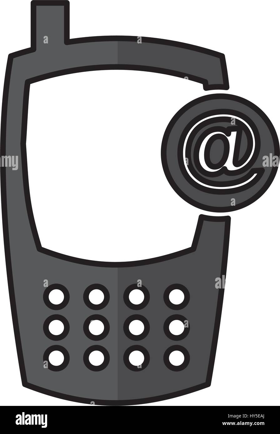 cellphone with arroba device isolated icon Stock Vector Image & Art - Alamy